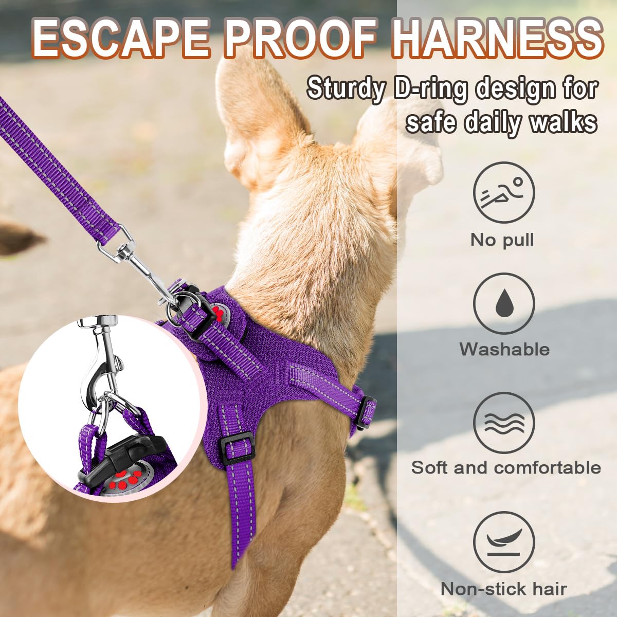 Snapklik.com : Dog Harness Step In Dog Vest Harness, Reflective ...