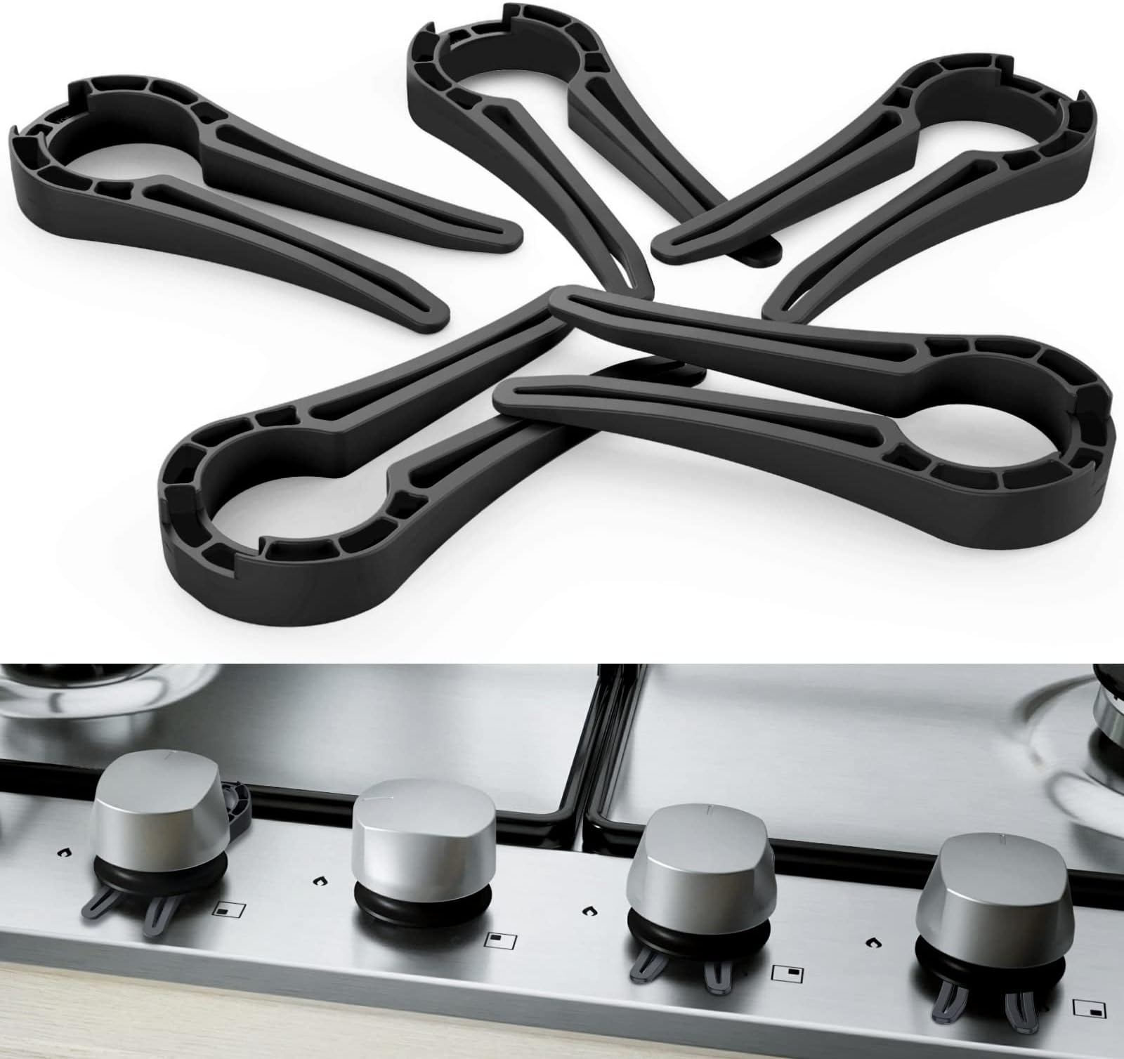 Child Safety Gas Stove Knob Covers Heat Resistant 5-Pack Stove Knob ...