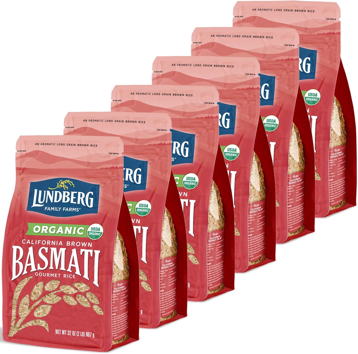 Amazon.com : Lundberg Basmati Rice, Organic Long Grain Brown Rice - Non ...