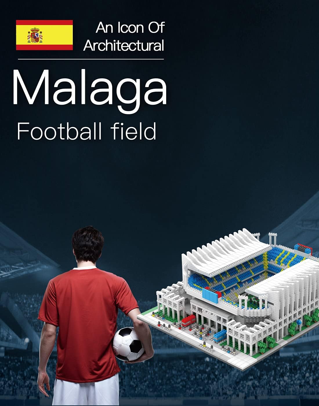 NeoLeo Micro Block Arquitectura Modelo Málaga Campo de Fútbol España ...