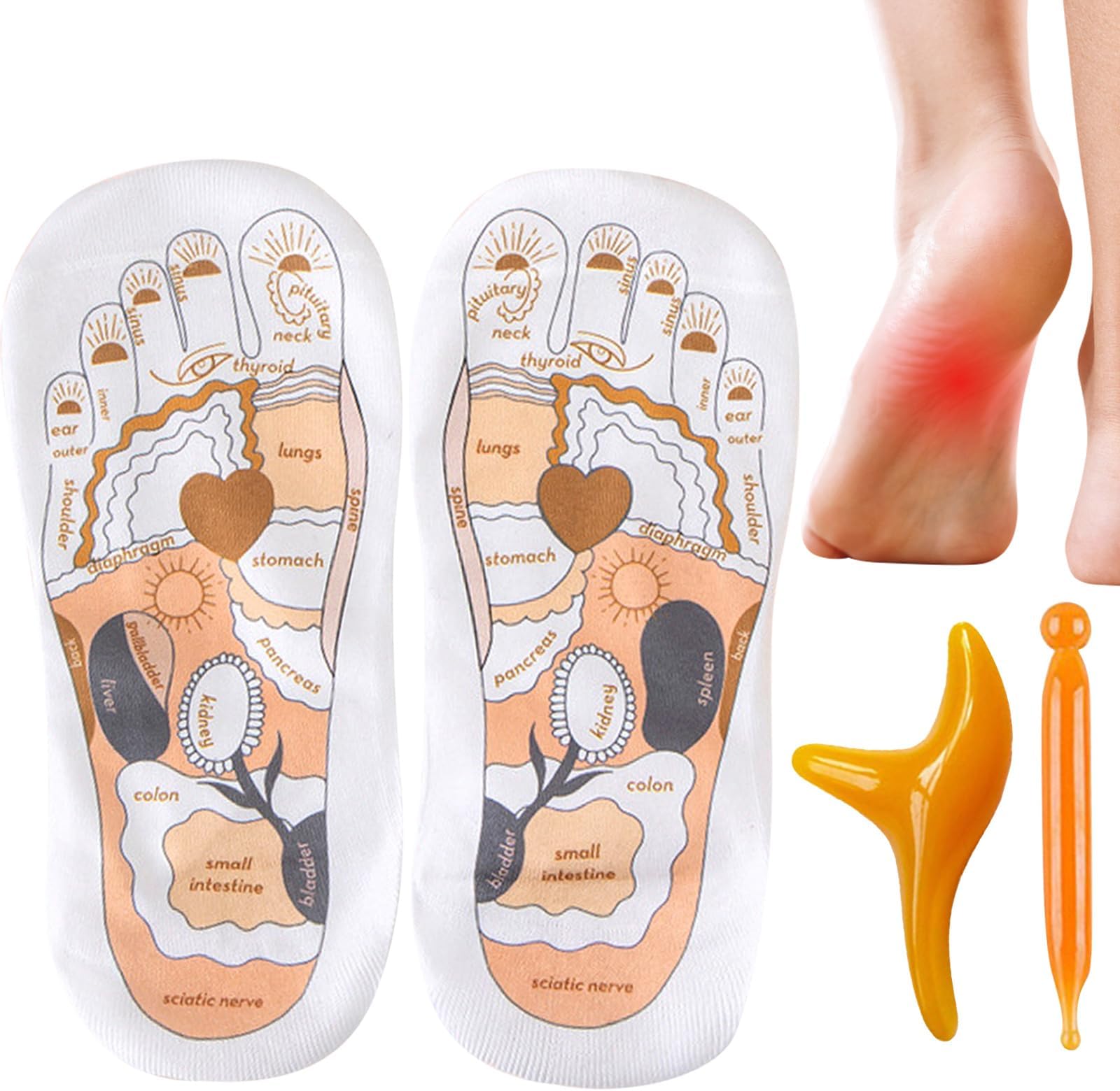 Amazon.com: Janxyv Reflexology Socks with Trigger Point Massage Tool ...