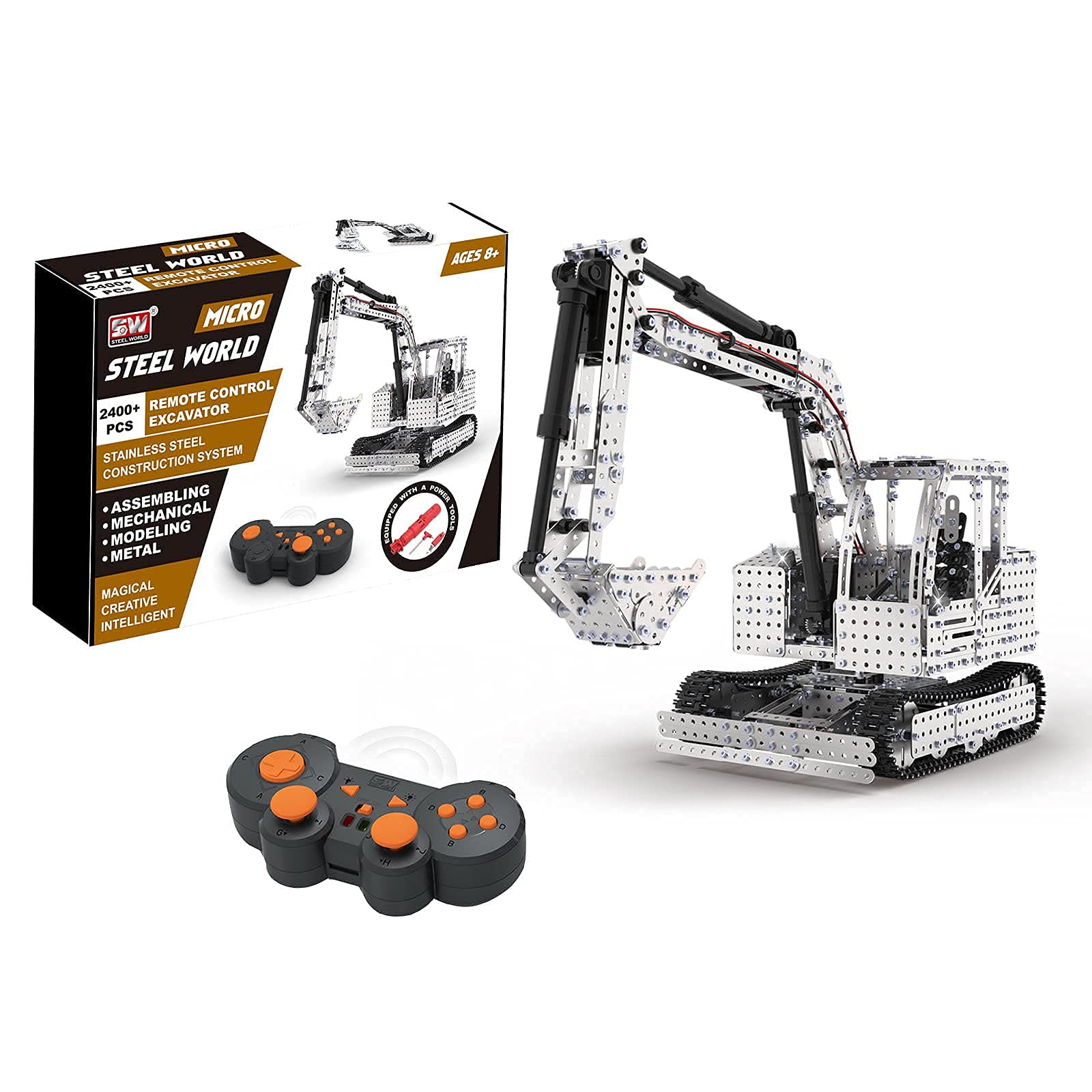 Buy Steel World 16 Channel Remote Control Excavator and Bulldozer, STEM ...