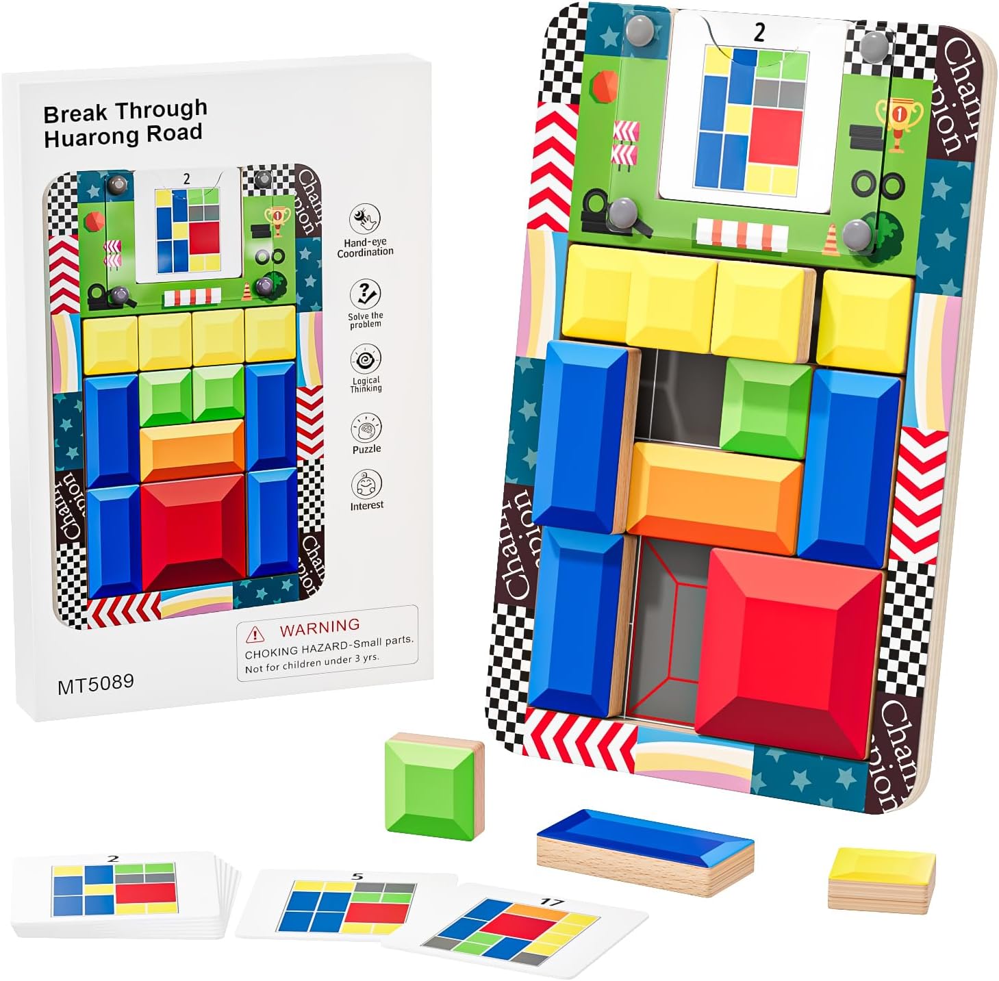 Super Slide Puzzle Games, Wooden Brain Teaser Puzzles for Kids Teens ...