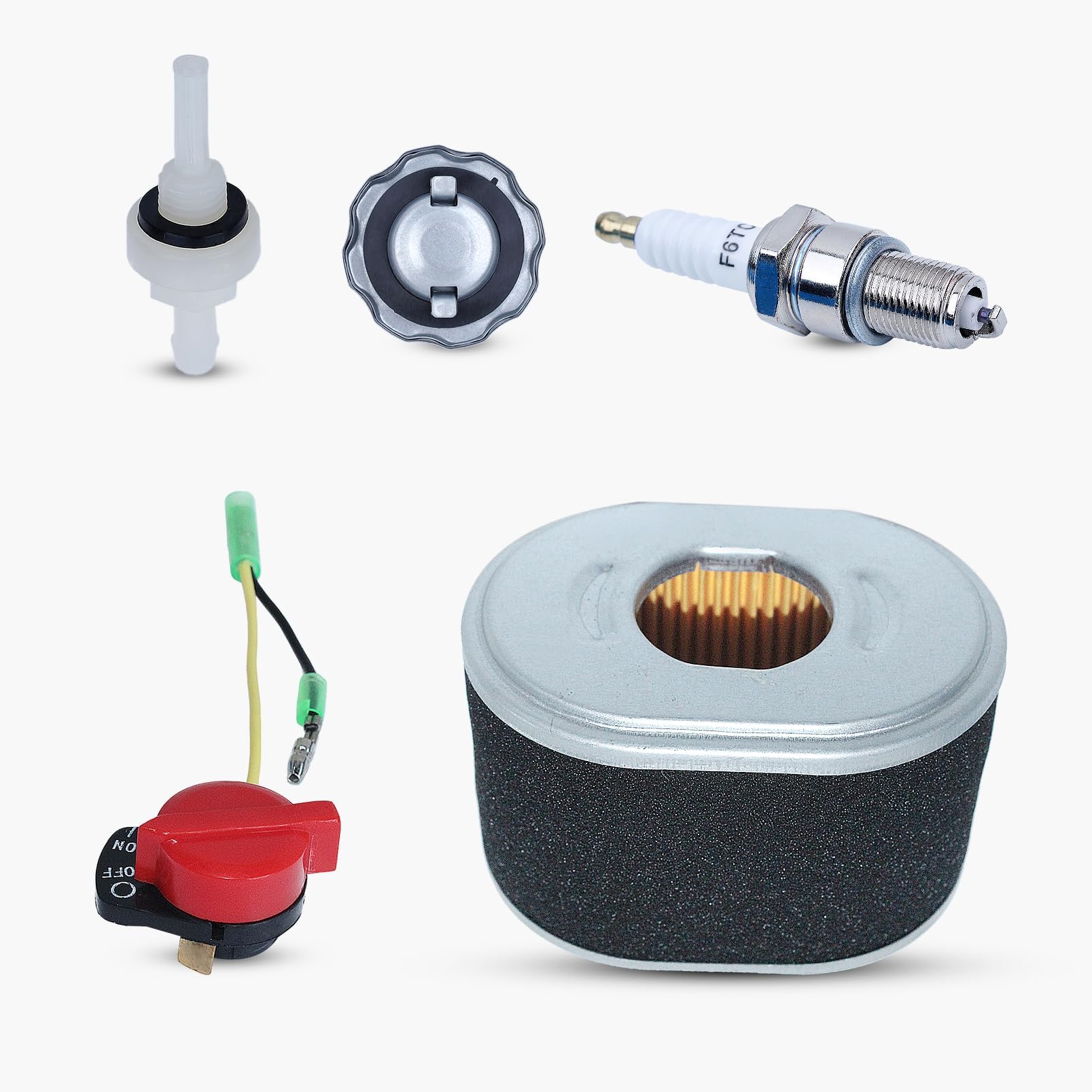 Amazon.com: Air Filter Fuel Tank Cap Joint Filter Switch Tune Up Kit ...