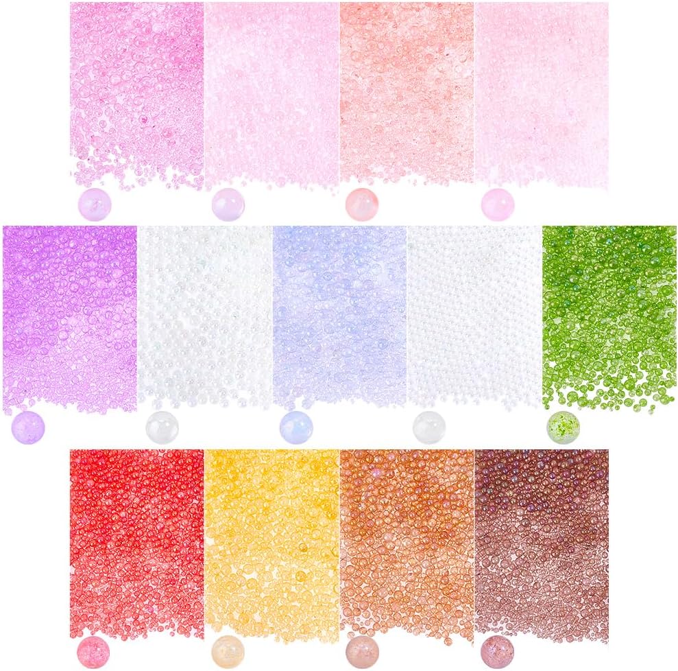 Amazon.com: PH PandaHall 10000+ UV Resin Bubble Beads, 13 Color No Hole ...