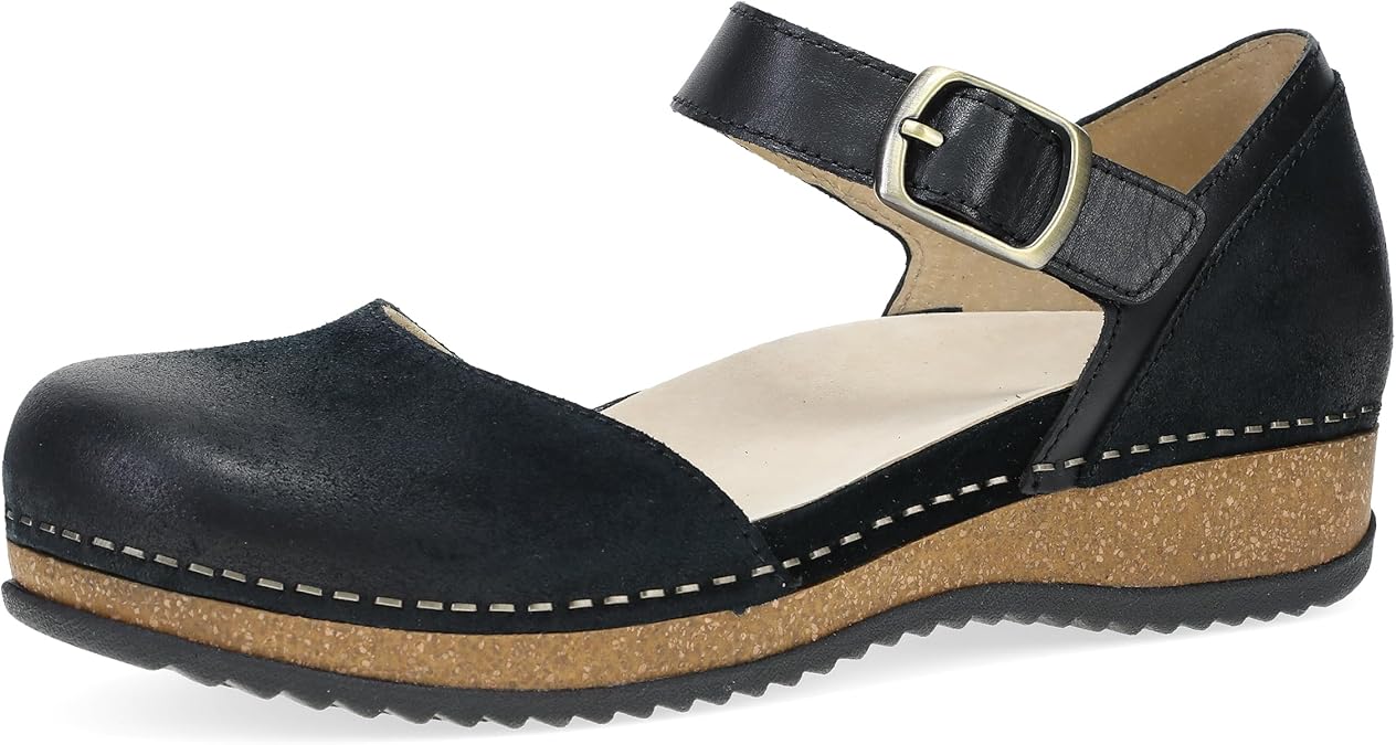 Amazon.com | Dansko Mae Mary Jane for Women - Dual-Density Cork/EVA ...