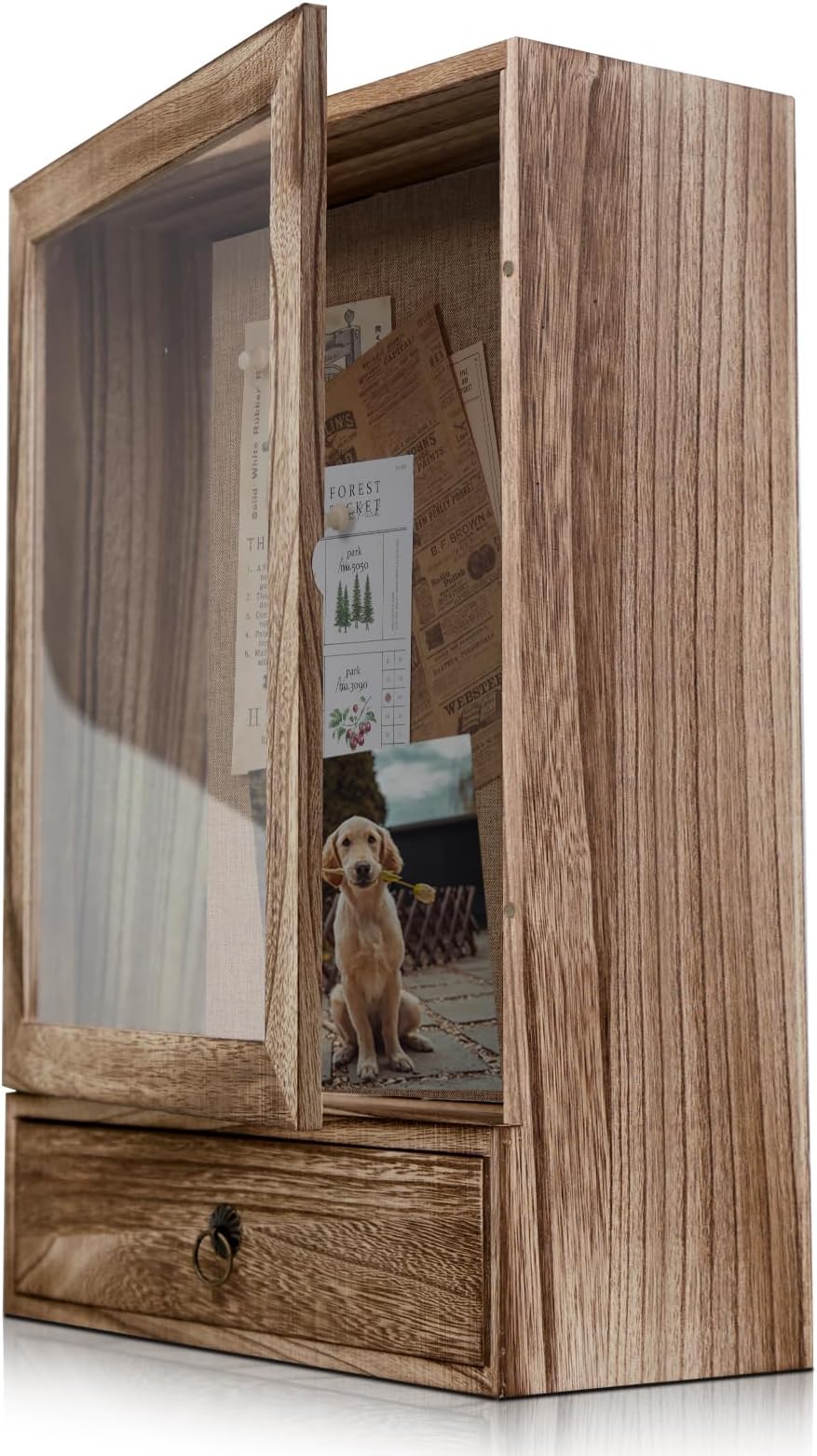 Amazon.com: KAASTHA Pet Memorial Shadow Box,Wooden Collection Display ...