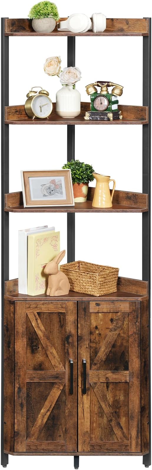 Amazon.com: Lifewit Corner Shelf with LED, 5 Tier Corner Storage ...