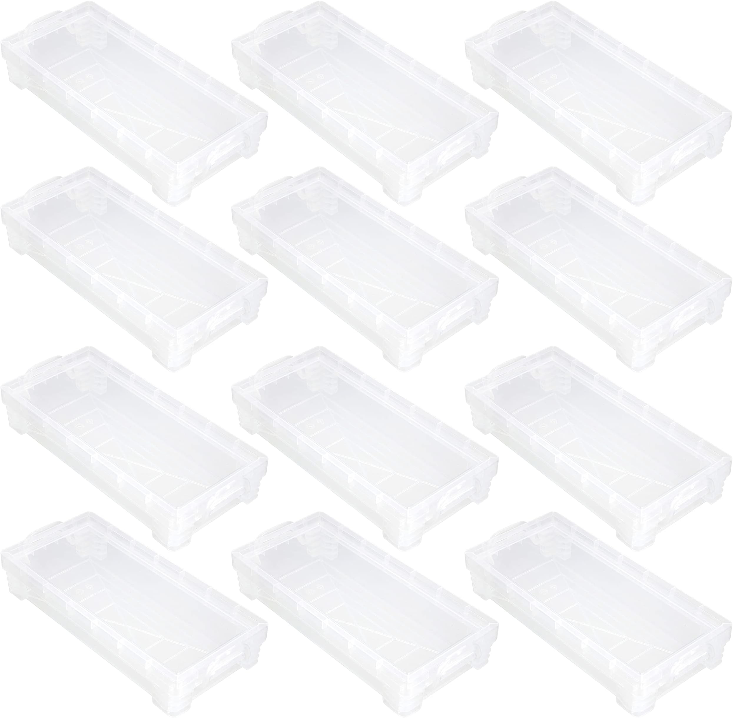 Amazon.com: Clear Plastic Stacking Pencil Box by Simply Tidy - Durable ...