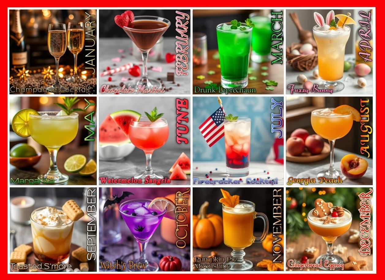 Amazon.com: Monroe Lane Puzzles - Season of Cocktails 1000-piece Jigsaw ...
