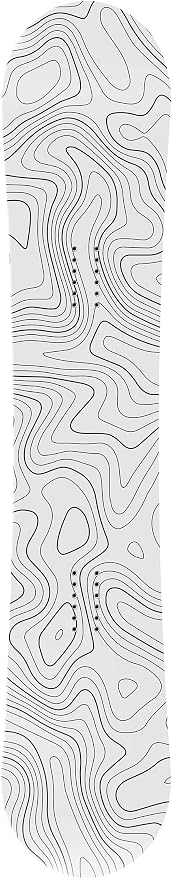 Amazon.com: Snowboard Wrap #102 - Gray & Black Topographical Map ...