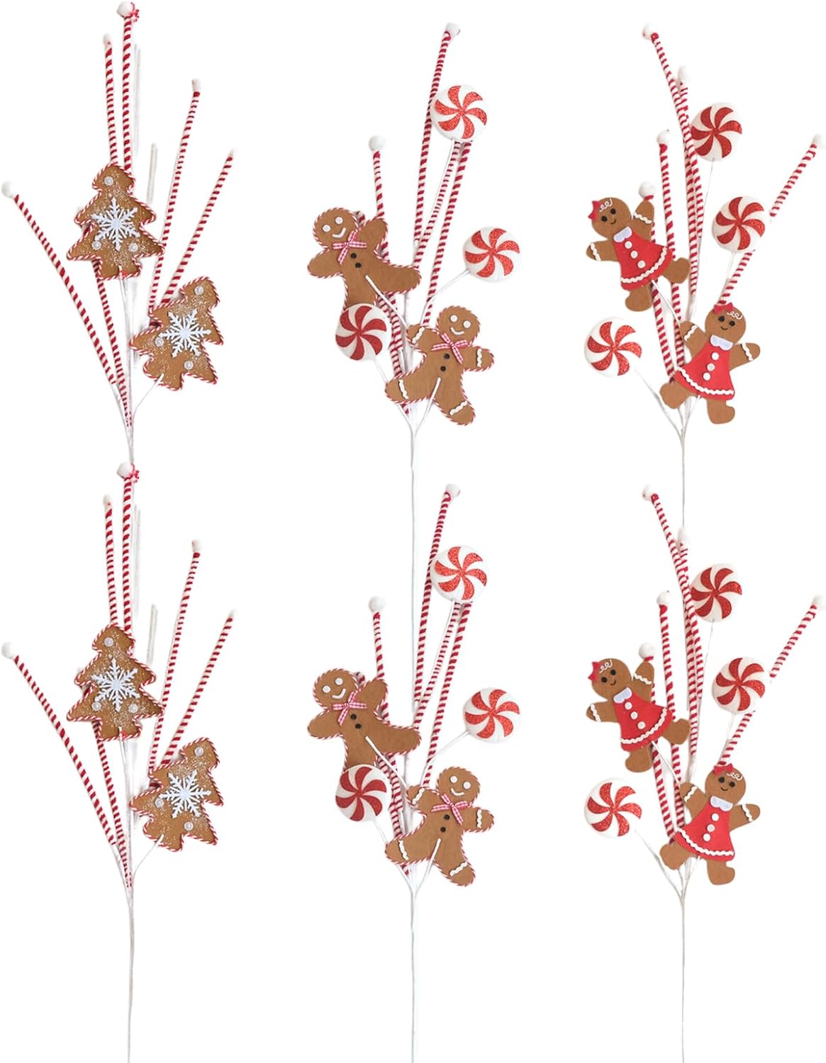 Amazon.com: TEMPUS 6 Pcs Red White Christmas Candy Cane Picks – 28 Inch ...