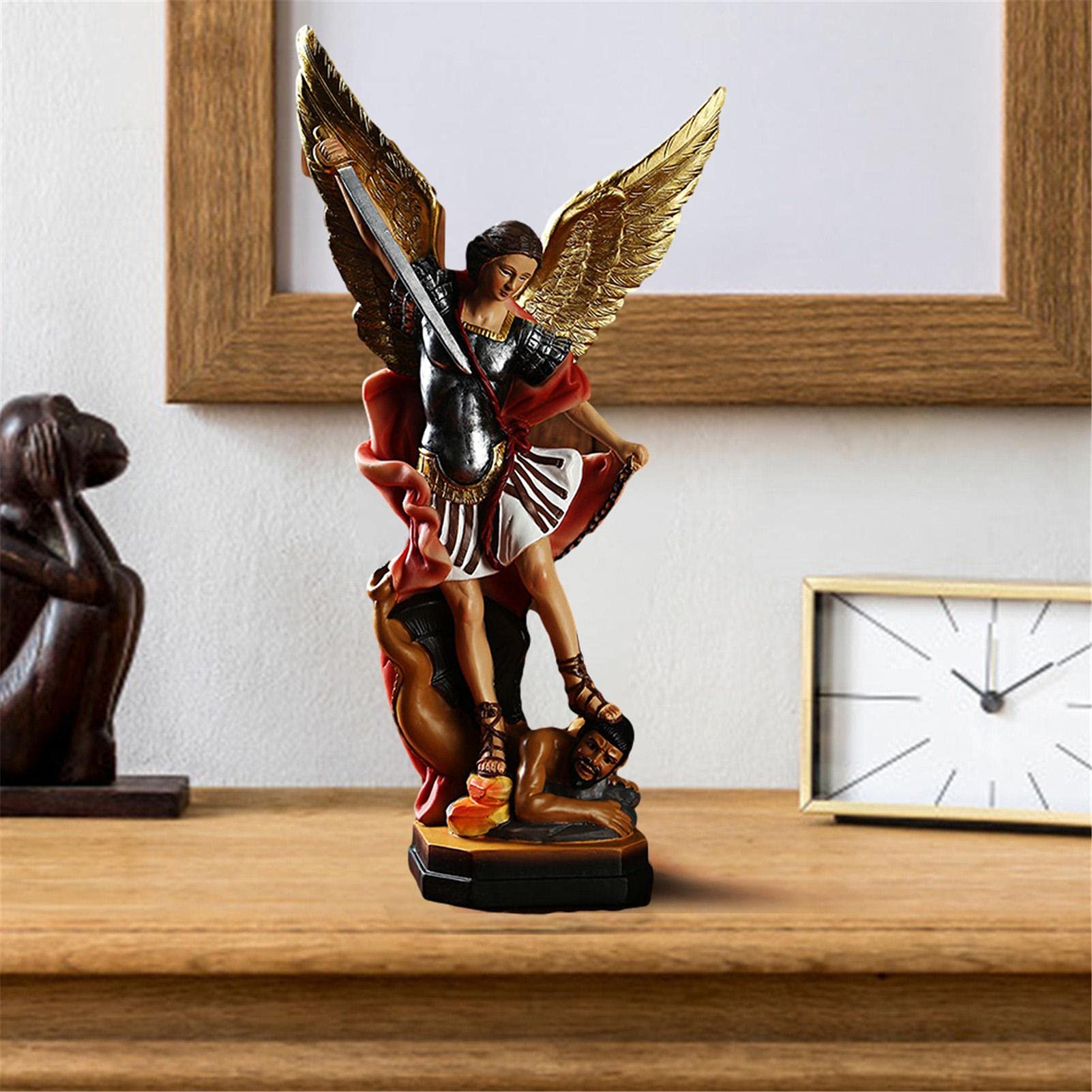 Angel And Demon Fighting Statue