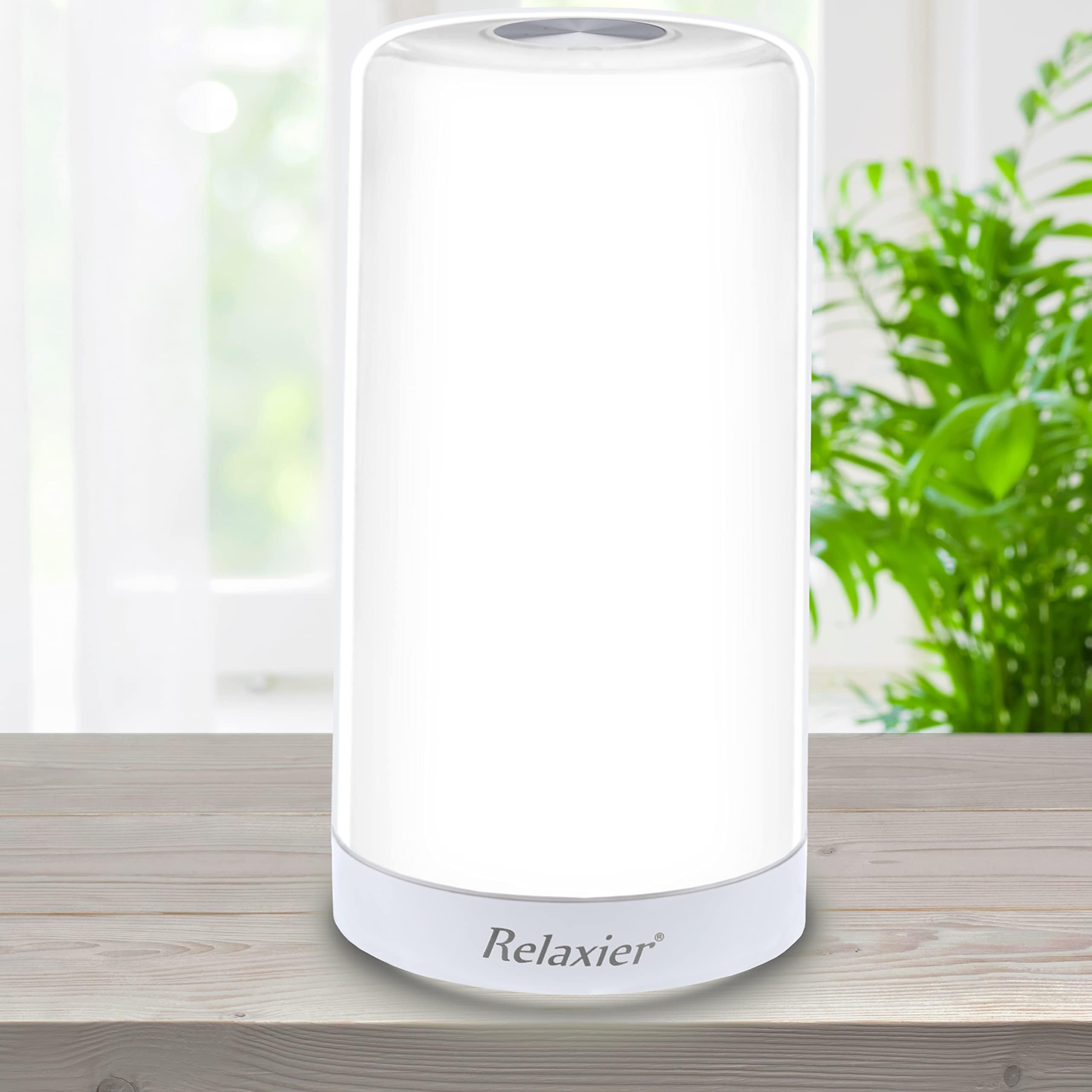 RELAXIER - Light Therapy Sun Lamp, 10,000 LUX UV-Free 360-degrees ...