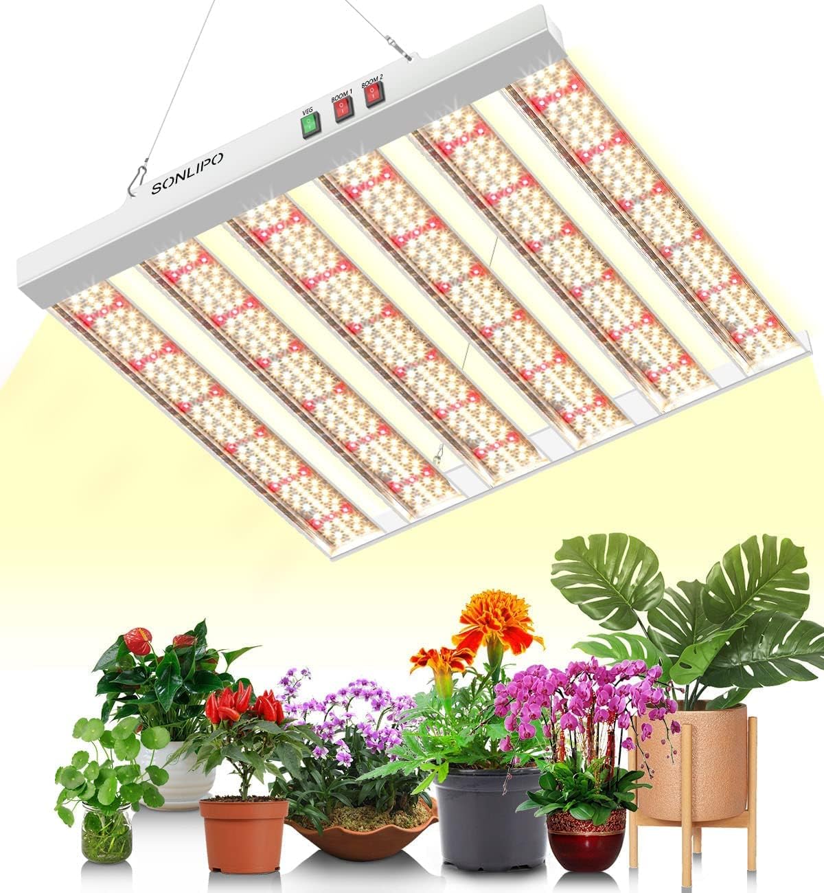 SPF2000 New LED Grow Light 200W 4x4ft Coverage, Use 882pcs Diodes ...