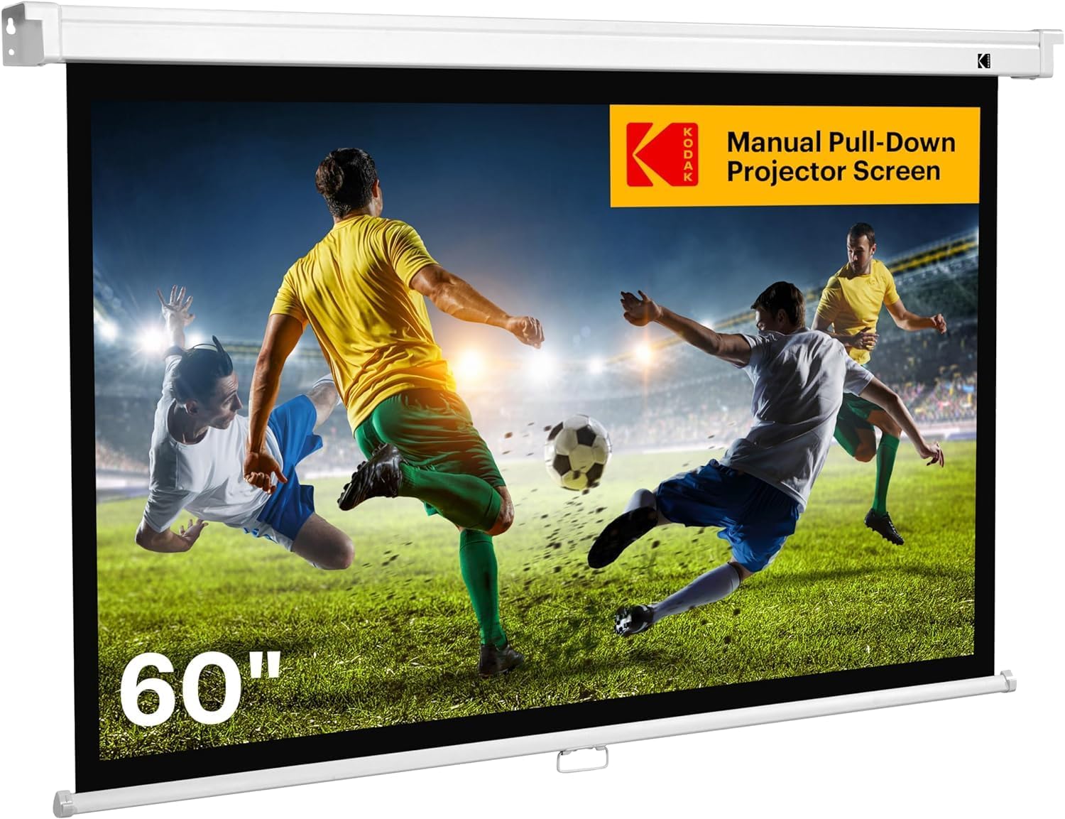 Amazon.com: KODAK Manual Pull-Down White Projector Screen 60" Inch ...