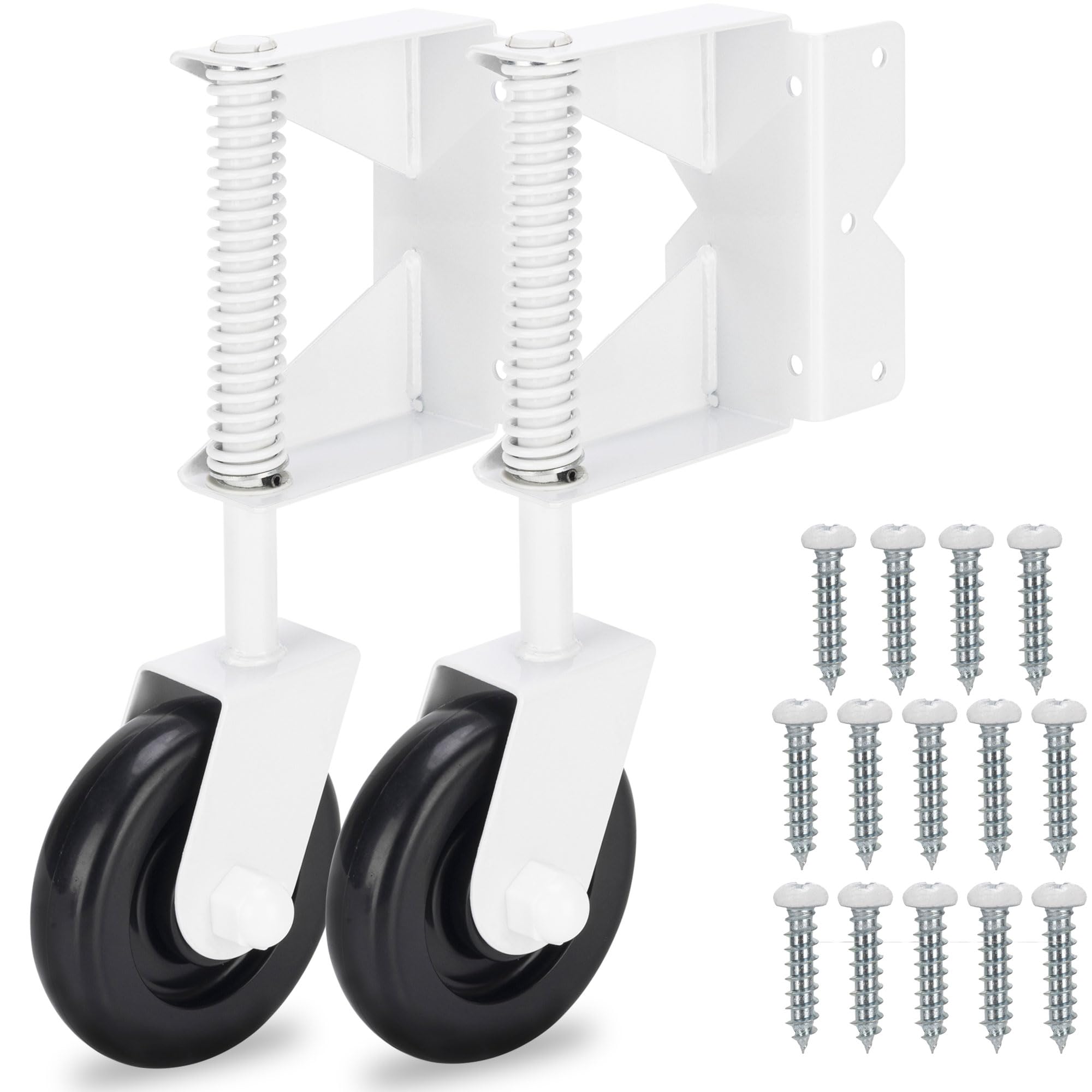 Snapklik.com : Gate Wheel, Spring Loaded Gate Caster, Heavy Duty Wooden ...
