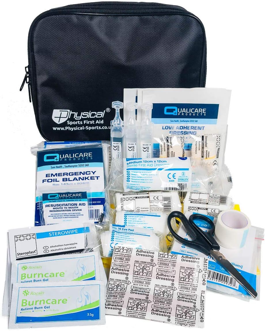 Workshop First Aid Kit in Black Grab Bag : Amazon.co.uk: Health ...