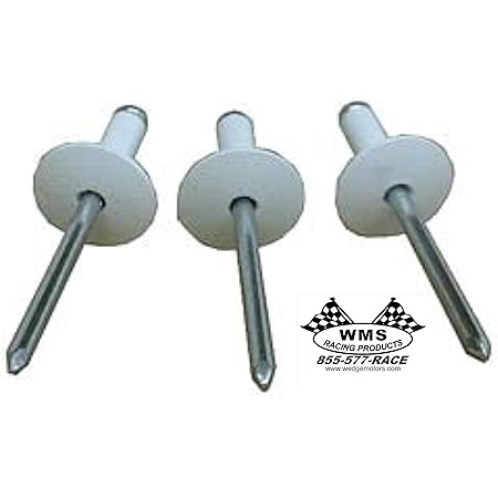 Amazon.com: Racer's Speed Shop White 3/16" Rivet Large Flange Aluminum ...