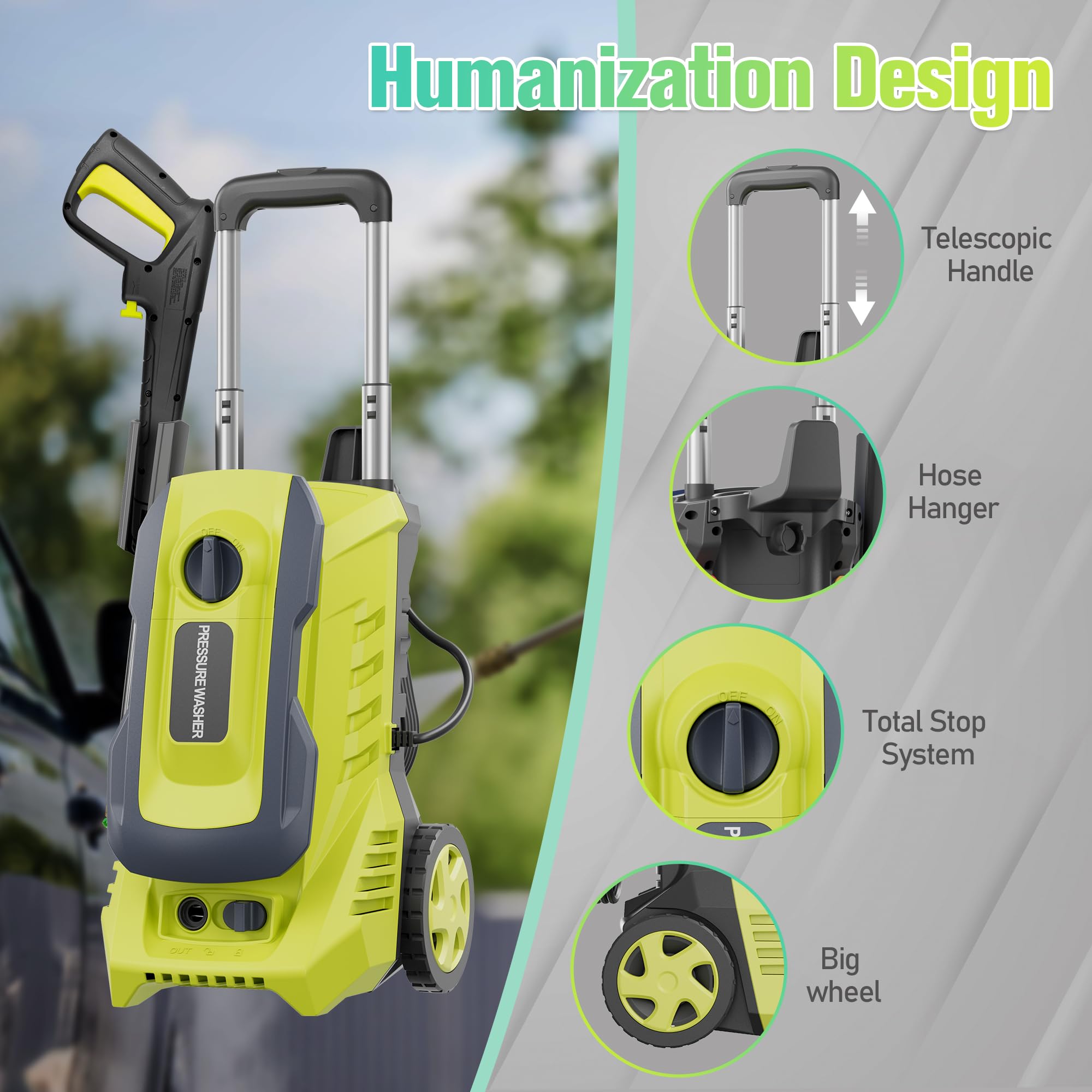 Snapklik.com : Electric Pressure Washer Power Washer - 4800 PSI 3.2 GPM ...