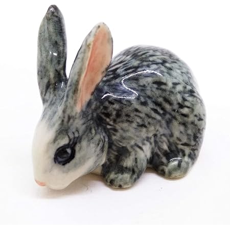 Amazon.com: ZOOCRAFT Porcelain Rabbit Bunny Figurine White Hand Painted ...