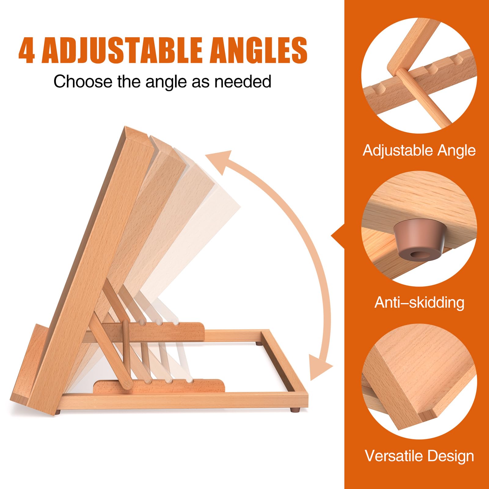 Snapklik.com : Wooden Tabletop Easel, Portable Wood Artist Drawing ...