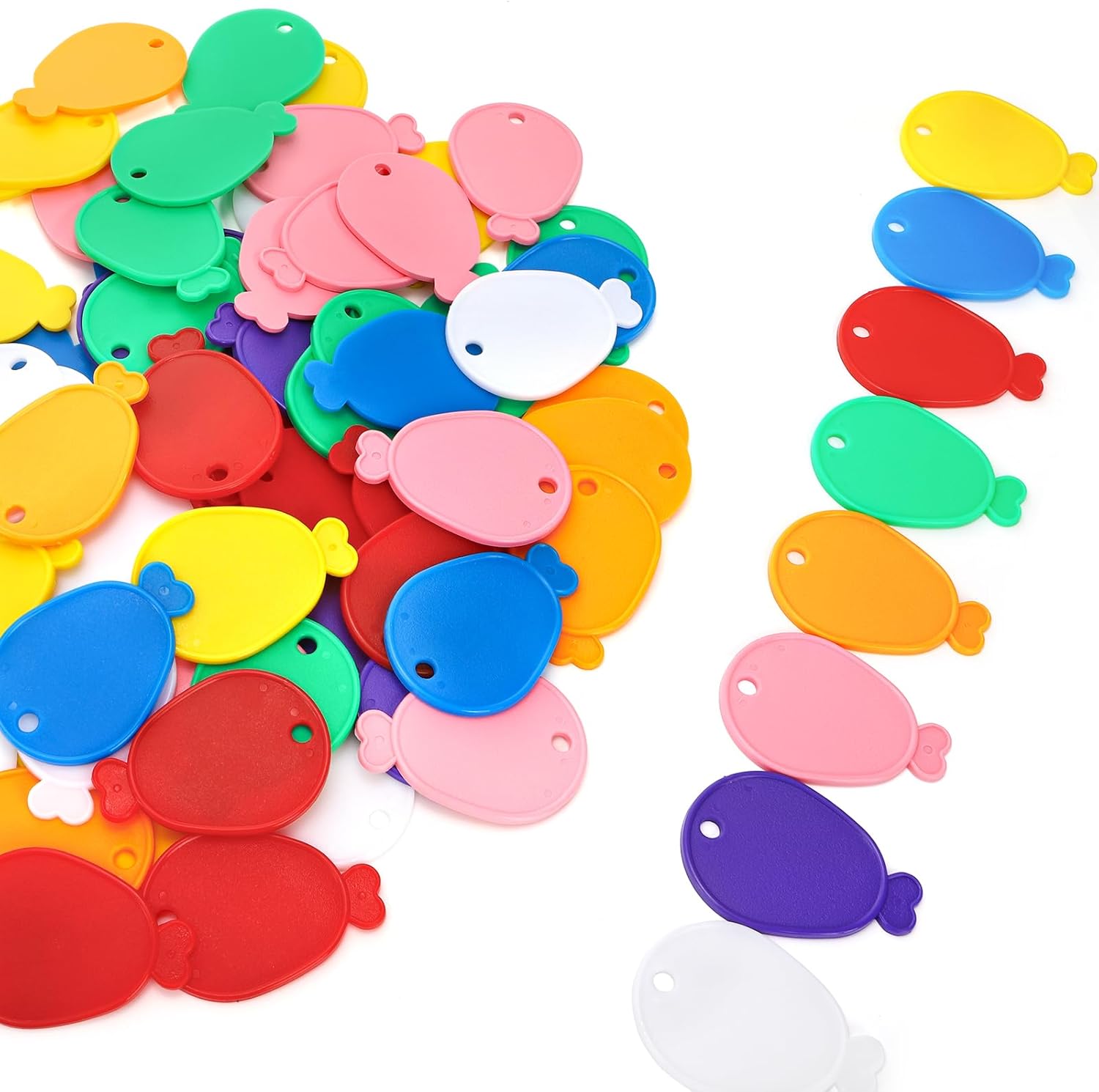 Amazon.com: ELFULLY 80 Pcs Plastic Balloon Weights, Reusable Colorful ...
