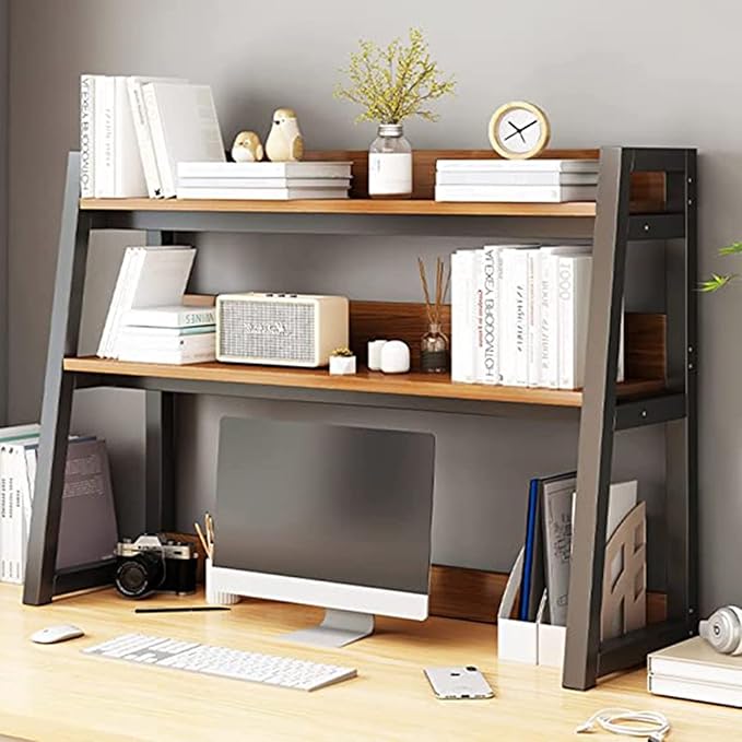Amazon.com: Desktop Organizer Office Storage Rack - 2 Tier Small ...