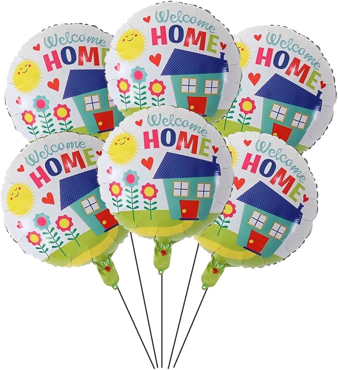 Amazon.com: 6PC Welcome Home Foil Mylar Balloons Decorations Set ...