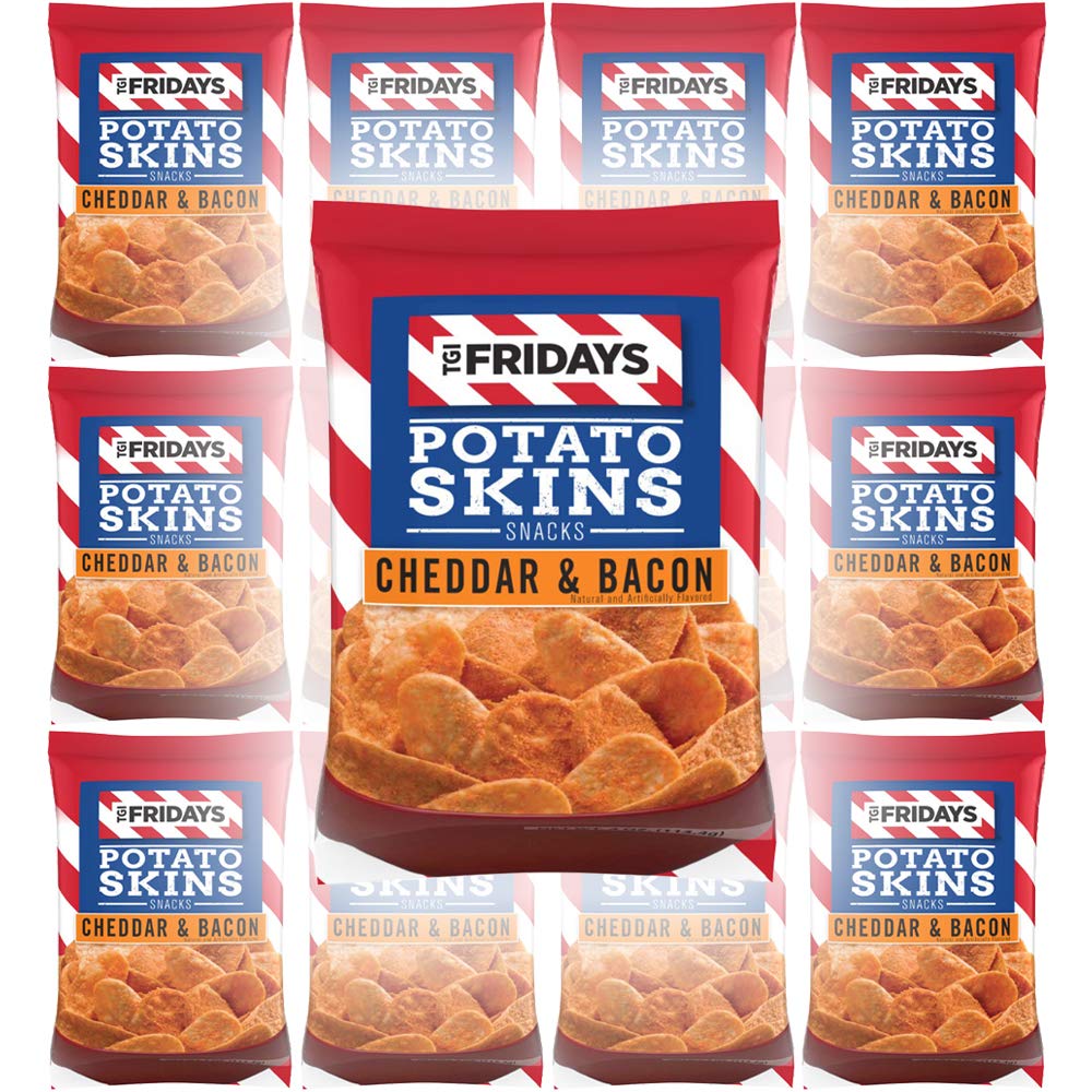 Amazon.com : TGI Fridays Potato Skins Snacks, Cheddar & Bacon, 1oz Bag ...