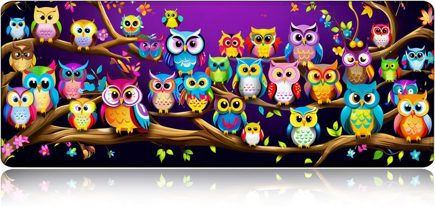 Amazon.com: Large Gaming Mouse pad,owl (2) Anti Slip Rubber Base Mouse ...