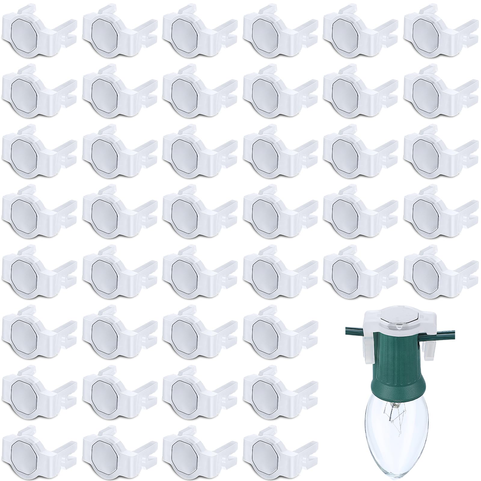 Amazon.com: Thyle 50 Pcs Magnetic Christmas Light Clips Bulk, Holiday ...