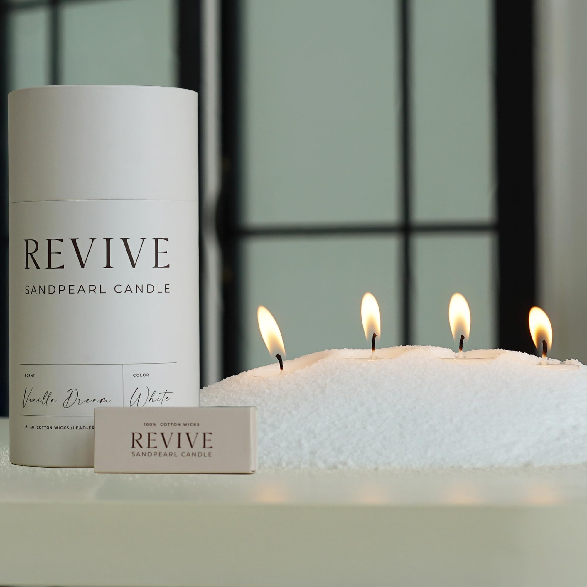 Amazon.com: Vanilla Candle 18 Oz - Scented Sand Pearl Candles With ...