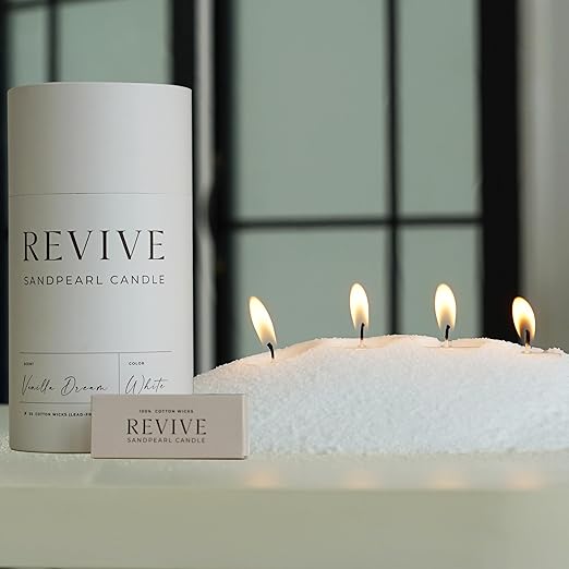 Amazon.com: Vanilla Candle 18 Oz - Scented Sand Pearl Candles With ...