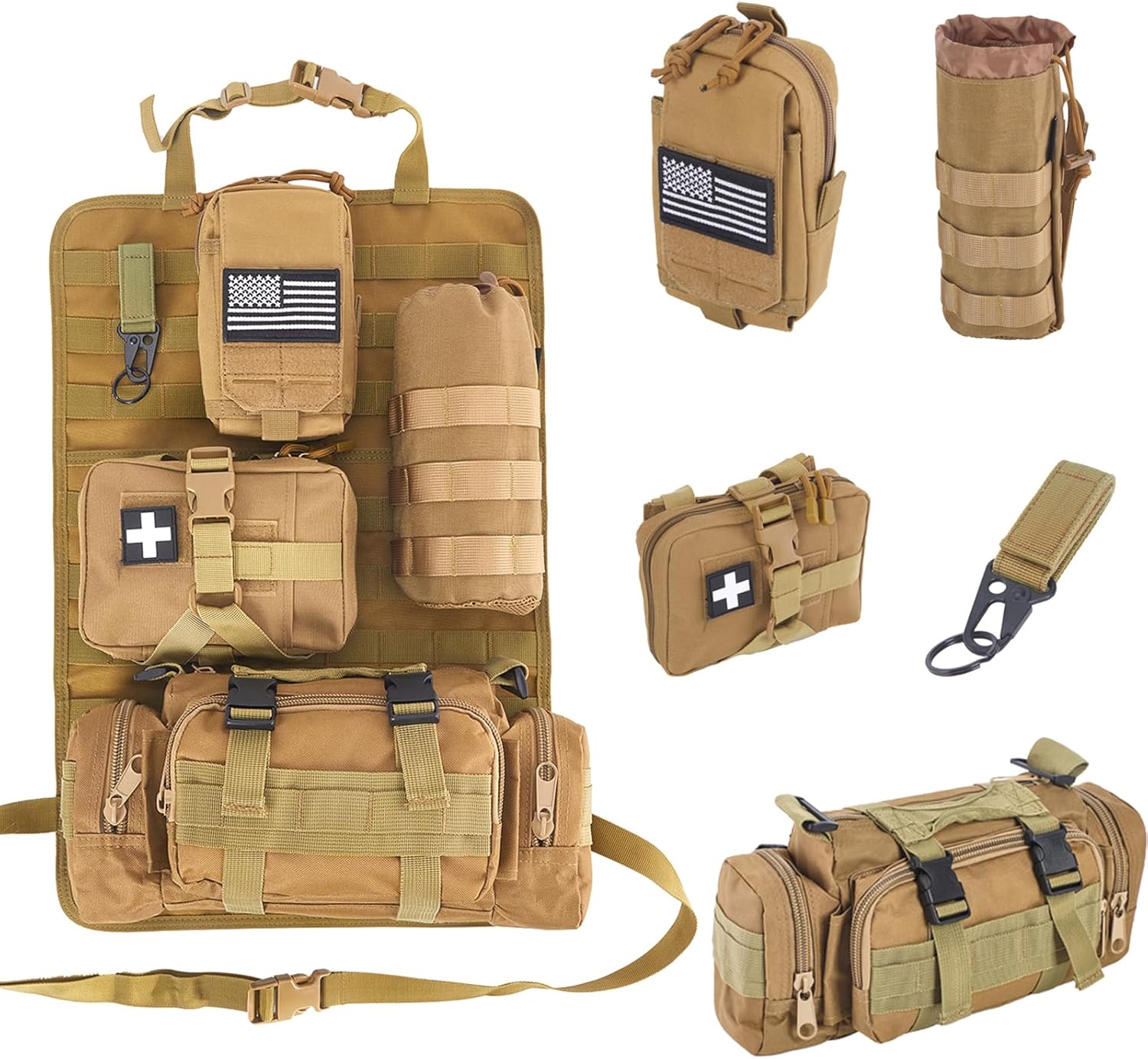 Amazon.com: Universal Tactical Car Seat Back Organizer Bag Tactical ...