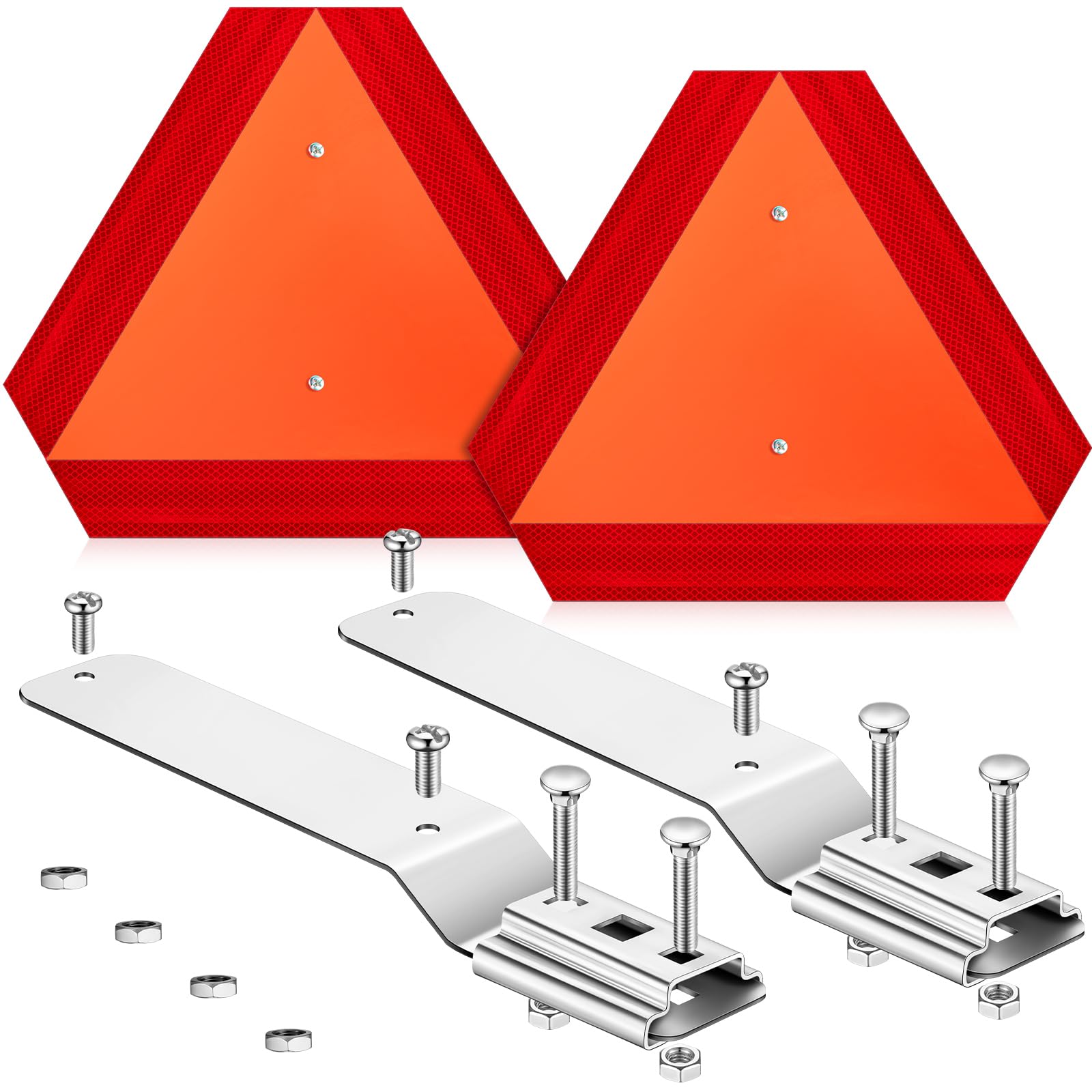 Amazon.com: Yaocom 2 Sets Slow Moving Vehicle Sign with Mounting ...