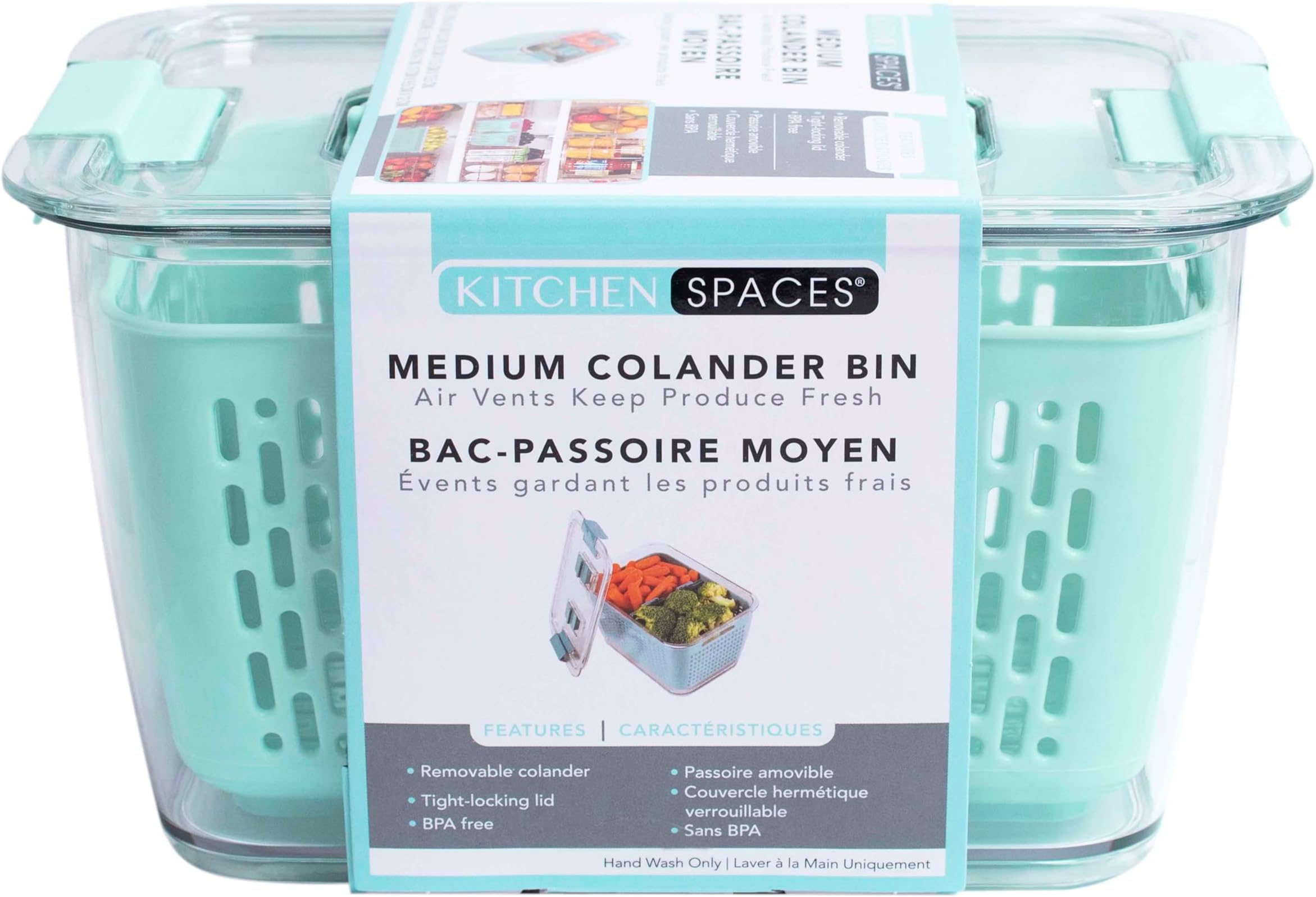 Amazon.com: Kitchen Spaces Colander Bin, Produce Saver, Fridge ...