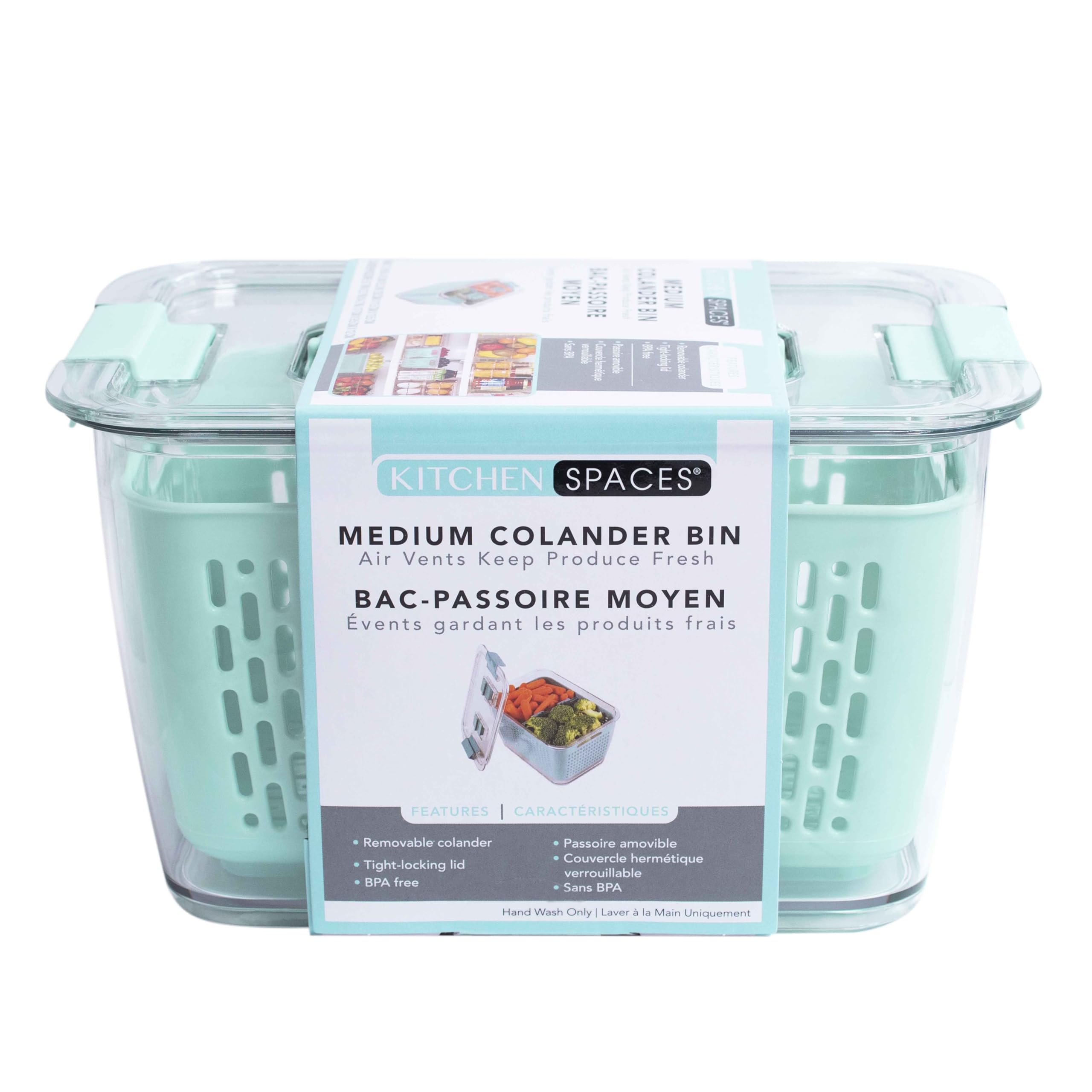 Amazon.com: Kitchen Spaces Colander Bin, Produce Saver, Fridge ...