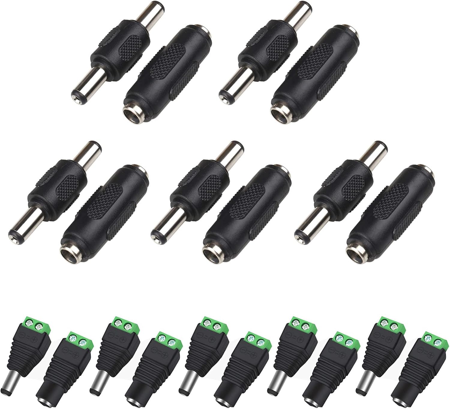 Kastwave Adapter Plug 5.5 X 2.1Mm Dc Power Coupler, Male To Connector ...