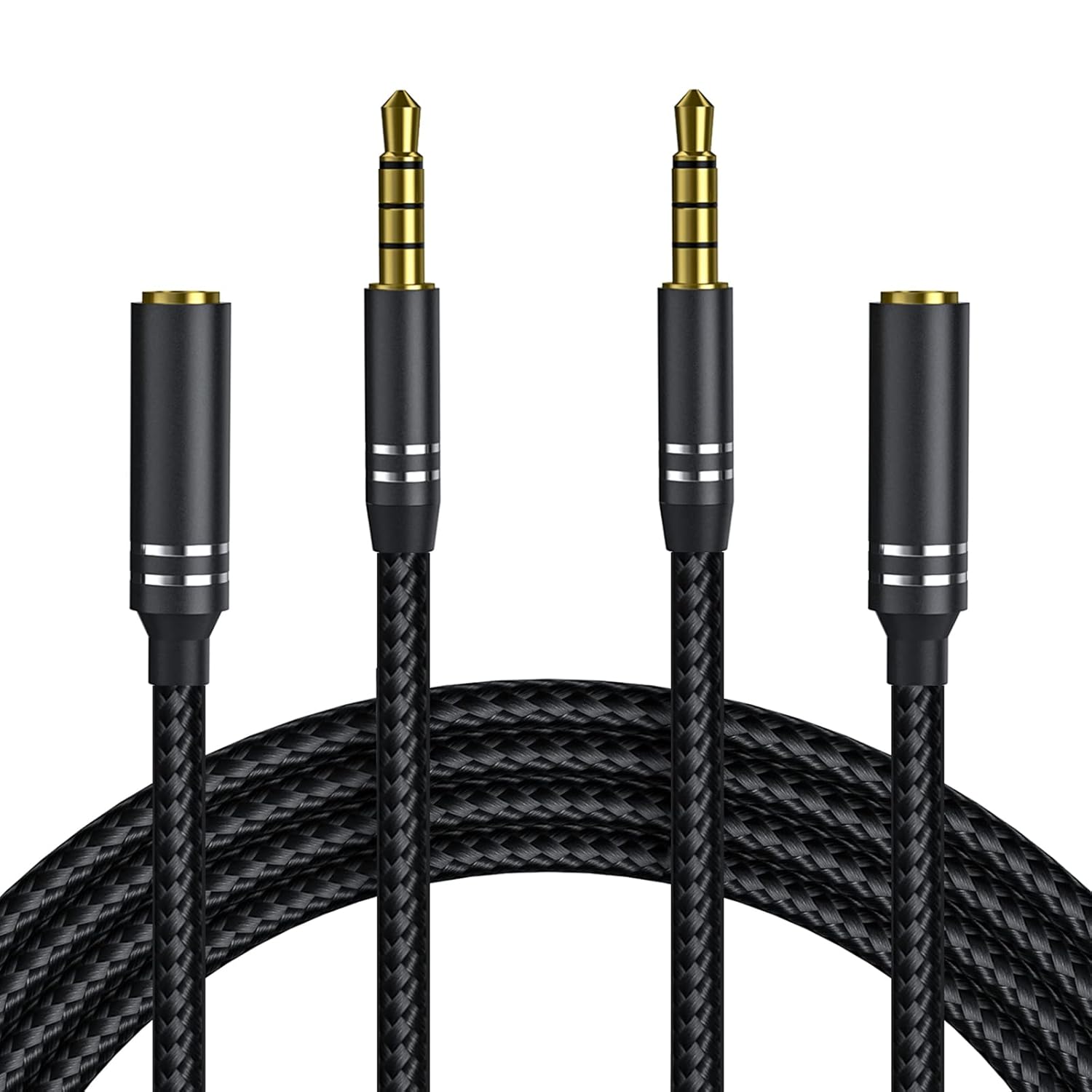 Amazon.com: Jeselry 2 Pack 3.5mm Headphone Extension Cable (4Ft/1.2M ...