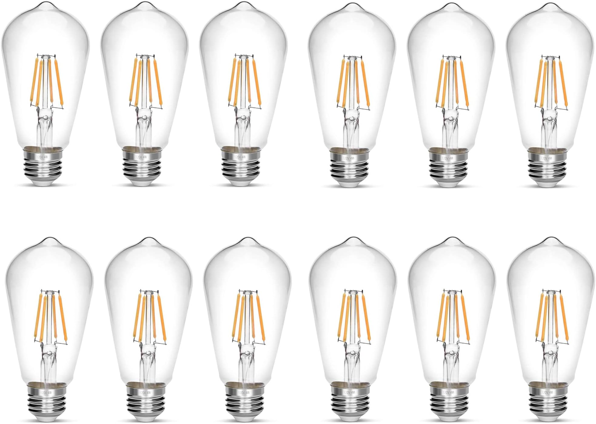 NOTOC LED Edison Bulb 4W,Antique 40W Vintage Edison Bulb,E26 Light Bulb ...