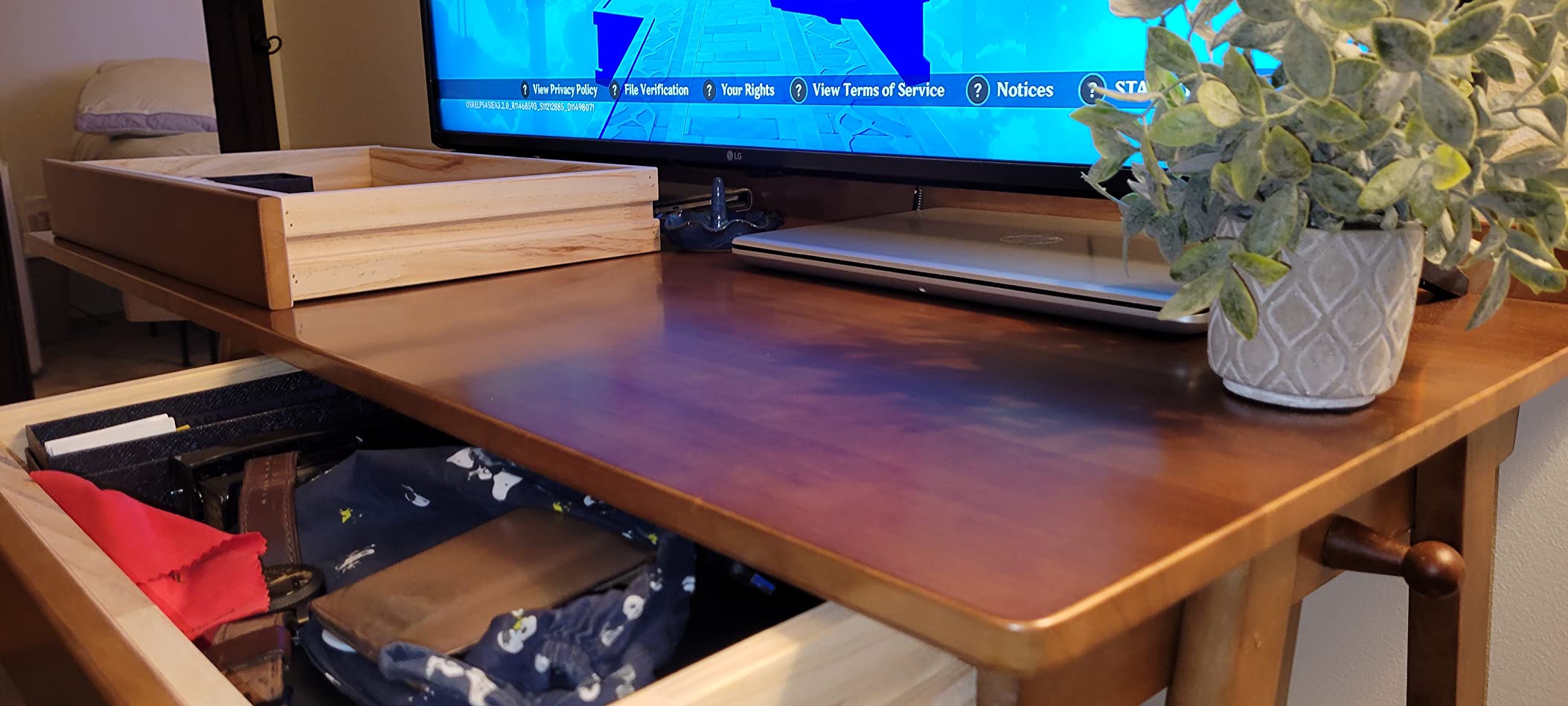 $16/mo - Finance Ytaoka 63" Solid Wood Desk Mid Century Modern Desk ...