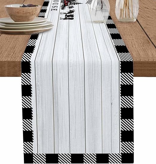 Amazon.com: DecorLovee Farmhouse Cabin Table Runners 48 Inches Long ...