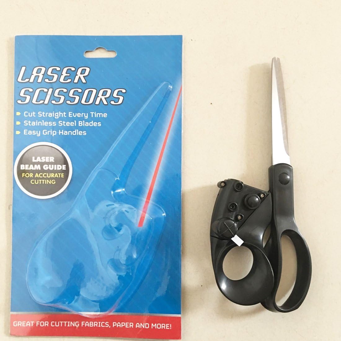 Amazon.com: Cosreng Laser Guided Scissors for Home Crafts Wrapping ...