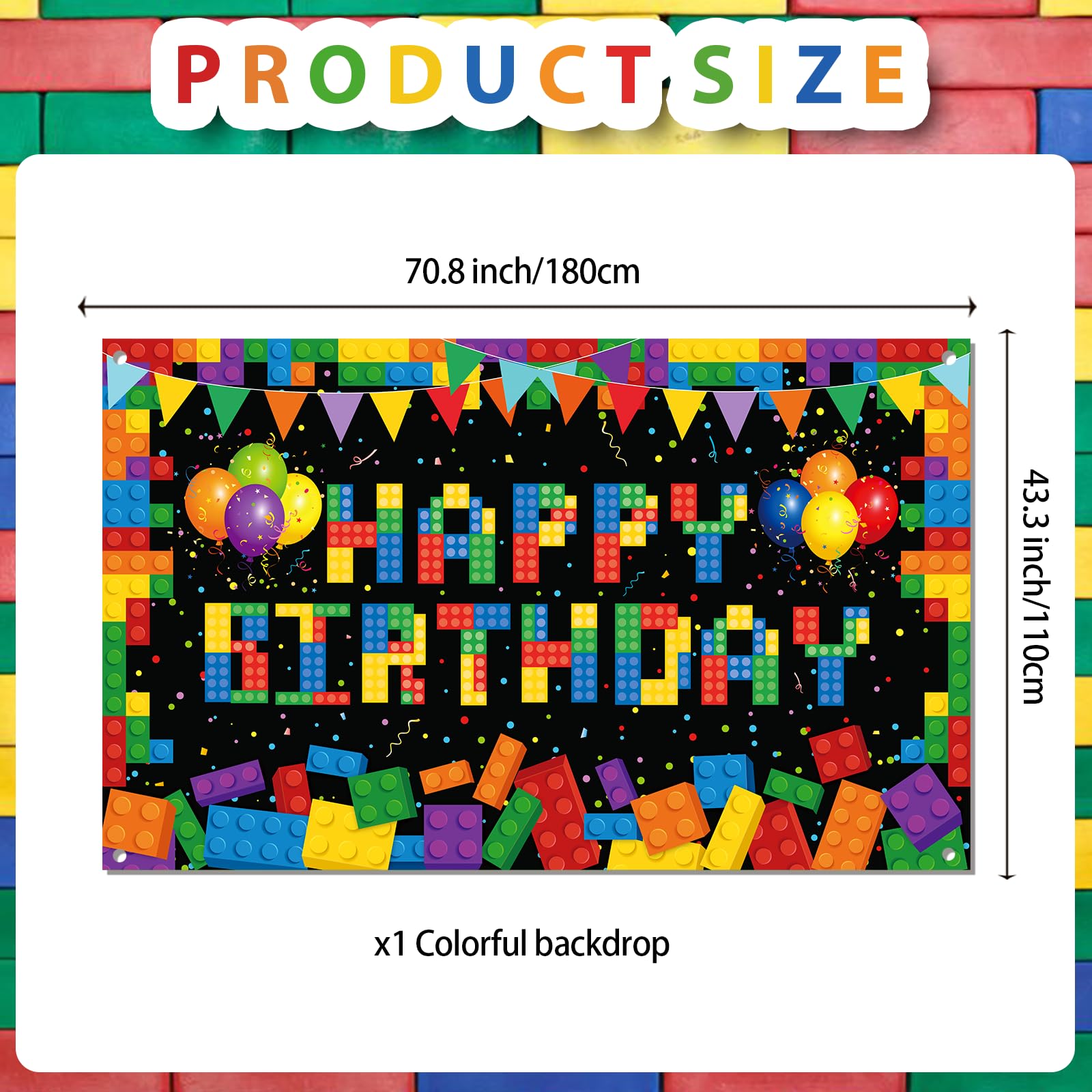 Lego Party Decorations Panelee Building Block Birthday Banner Building ...