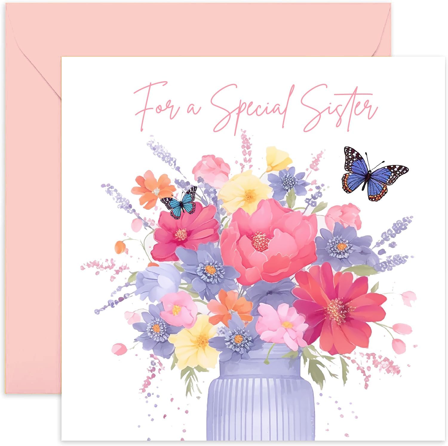 Old English Co. Sister Birthday Card Floral - Bouquet Birthday Card for ...