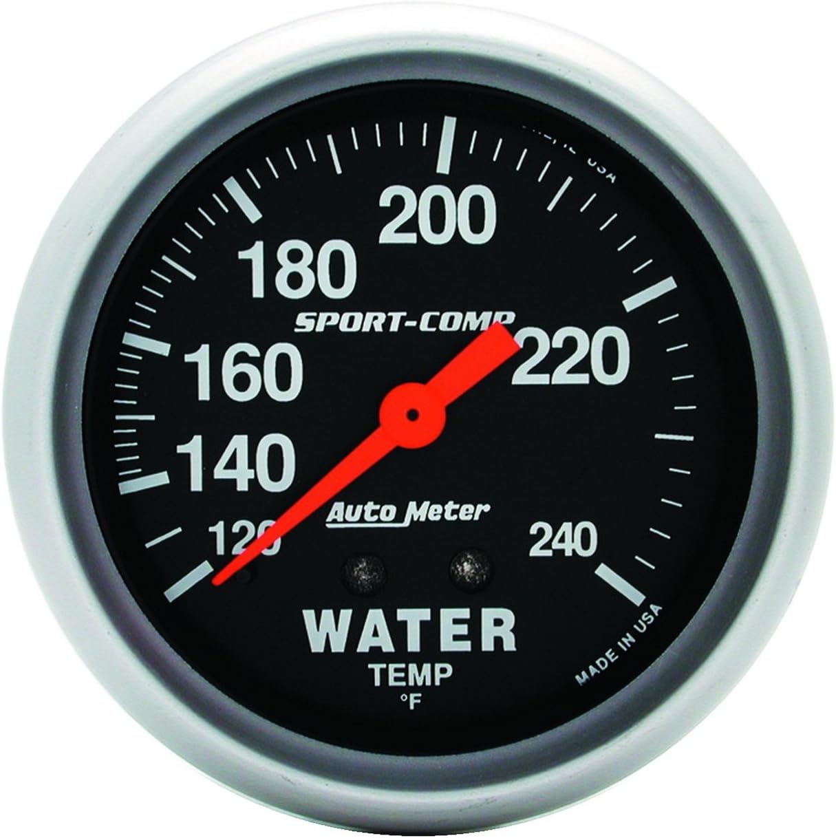 Auto Meter 3432 2-5/8" Mechanical Water Temperature Gauge with 6 ...