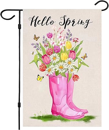 Amazon.com : Spring Garden Flag,Hello Spring Flag Double Sided Welcome ...