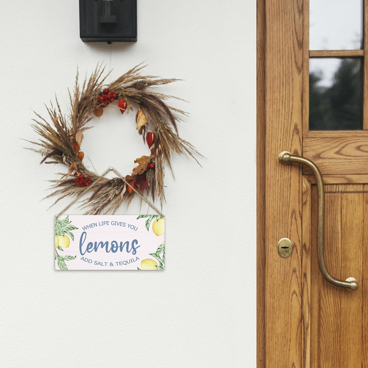 Life Gives You Lemons Add Salt & Tequila – Letrero colgante de madera ...