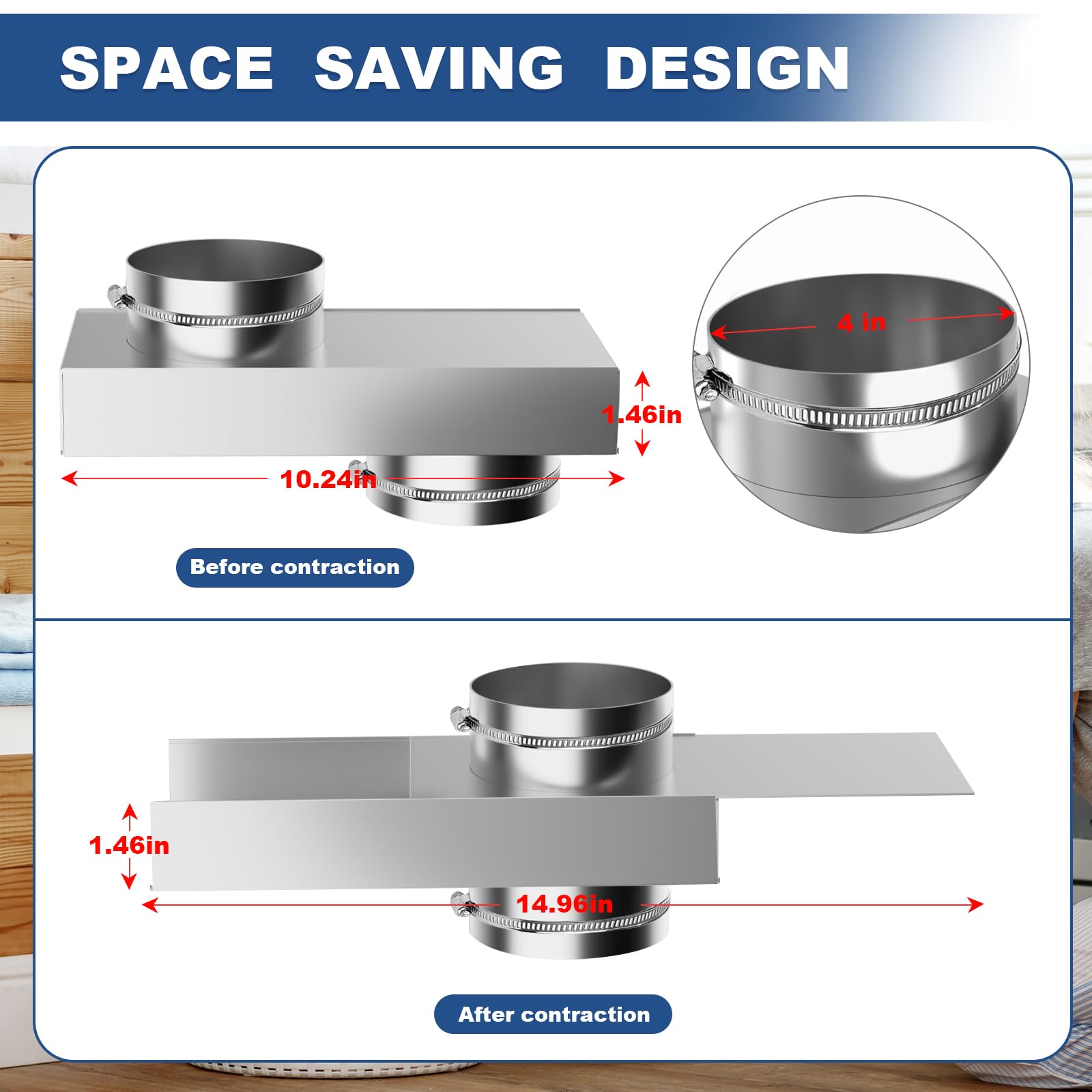 Snapklik.com : 84049 SAF-T-Duct Zero Dryer Vent Periscope, Adjustable 0 ...